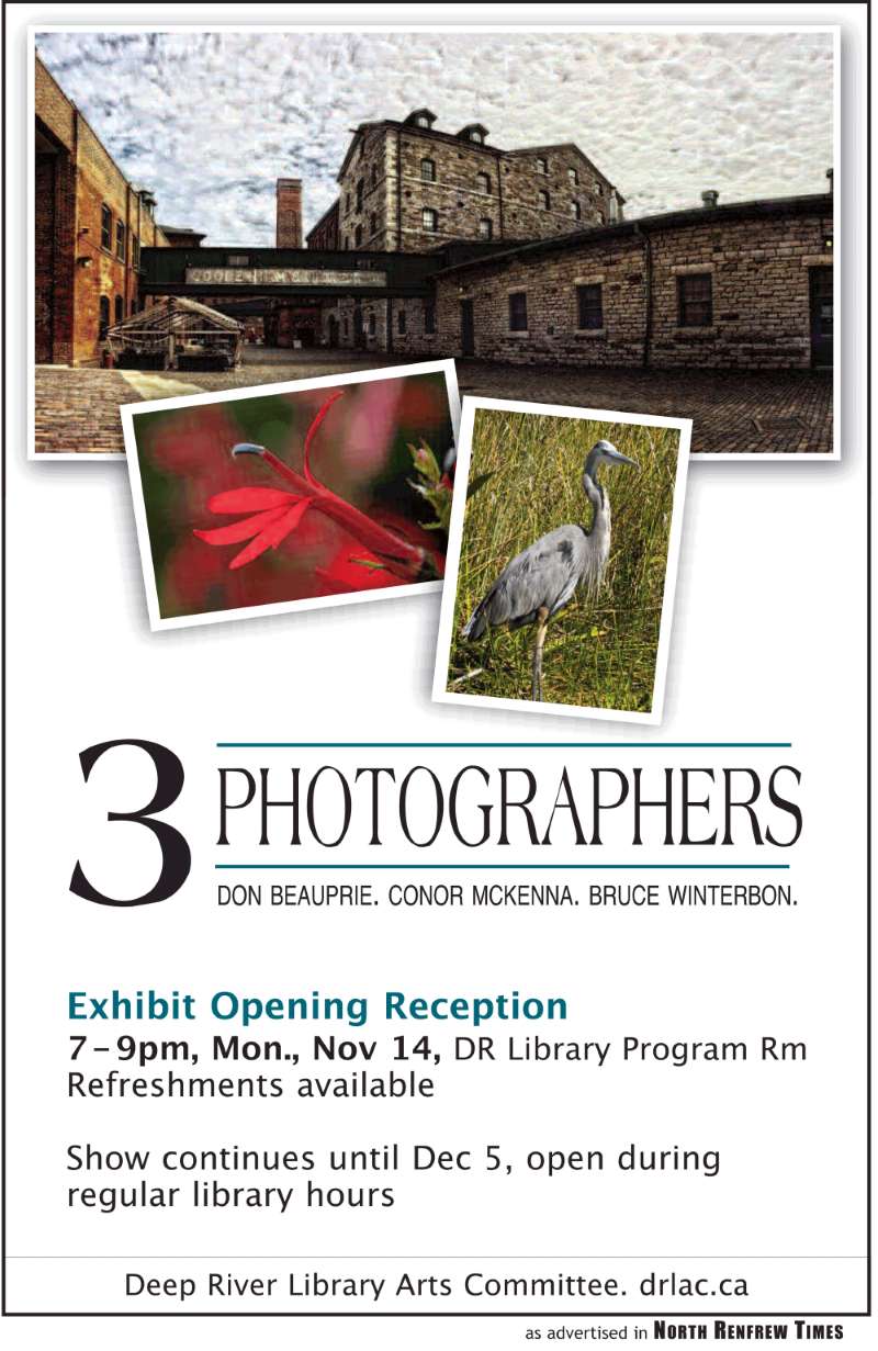 3 Photographers – Deep River Public Library