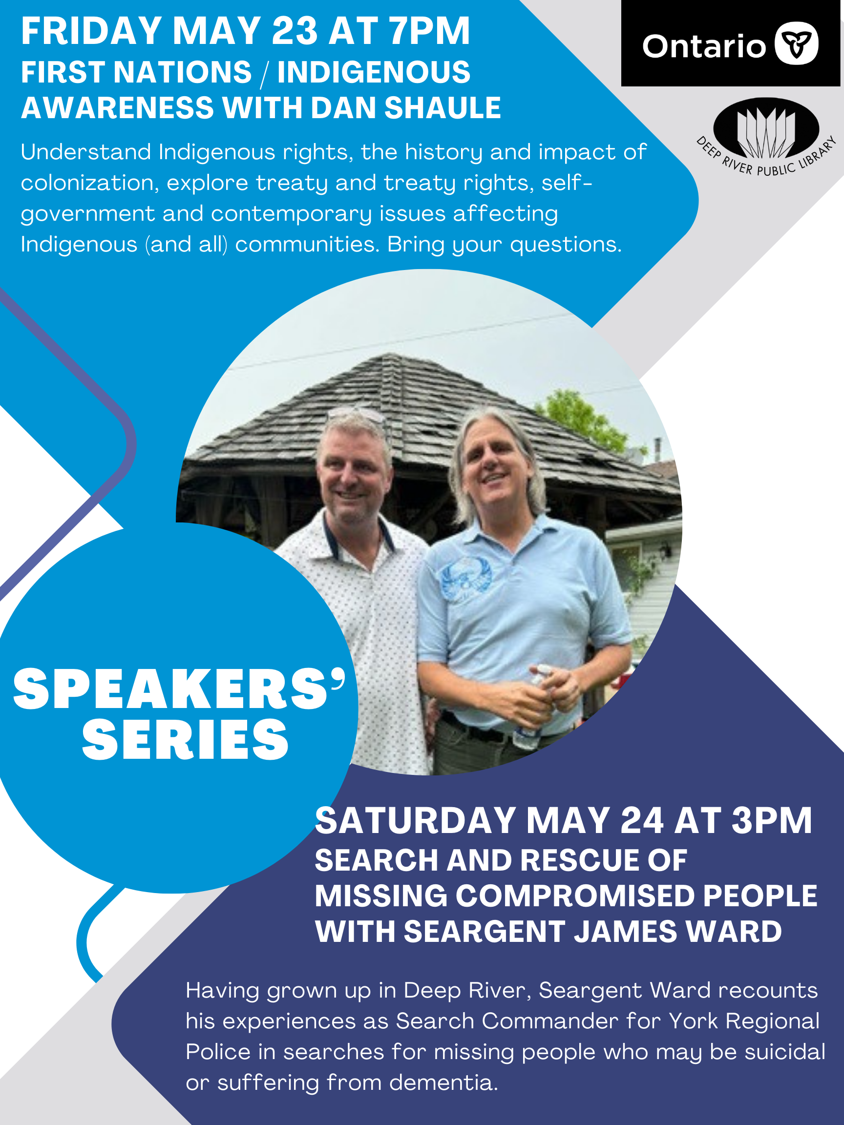 Special speaker series this weekend! – Deep River Public Library